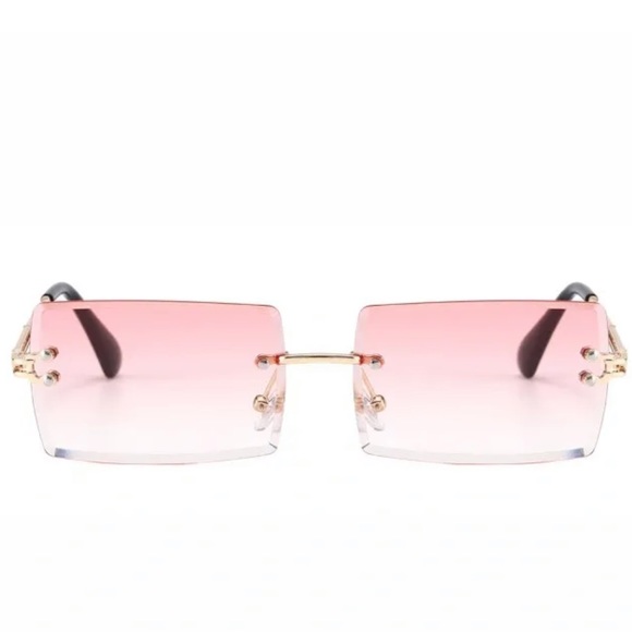Accessories | Rimless Pink Tint Sunglasses | Poshmark